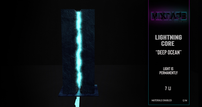Second Life Marketplace - MIXTAPE Decor - lightning core - deep ocean